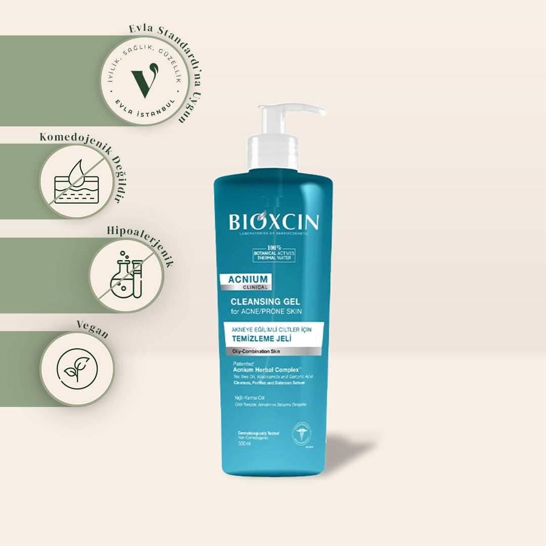 Bioxcin Acnium Sebum Dengeleyici Yüz Yıkama Jeli 500 ml – Evla